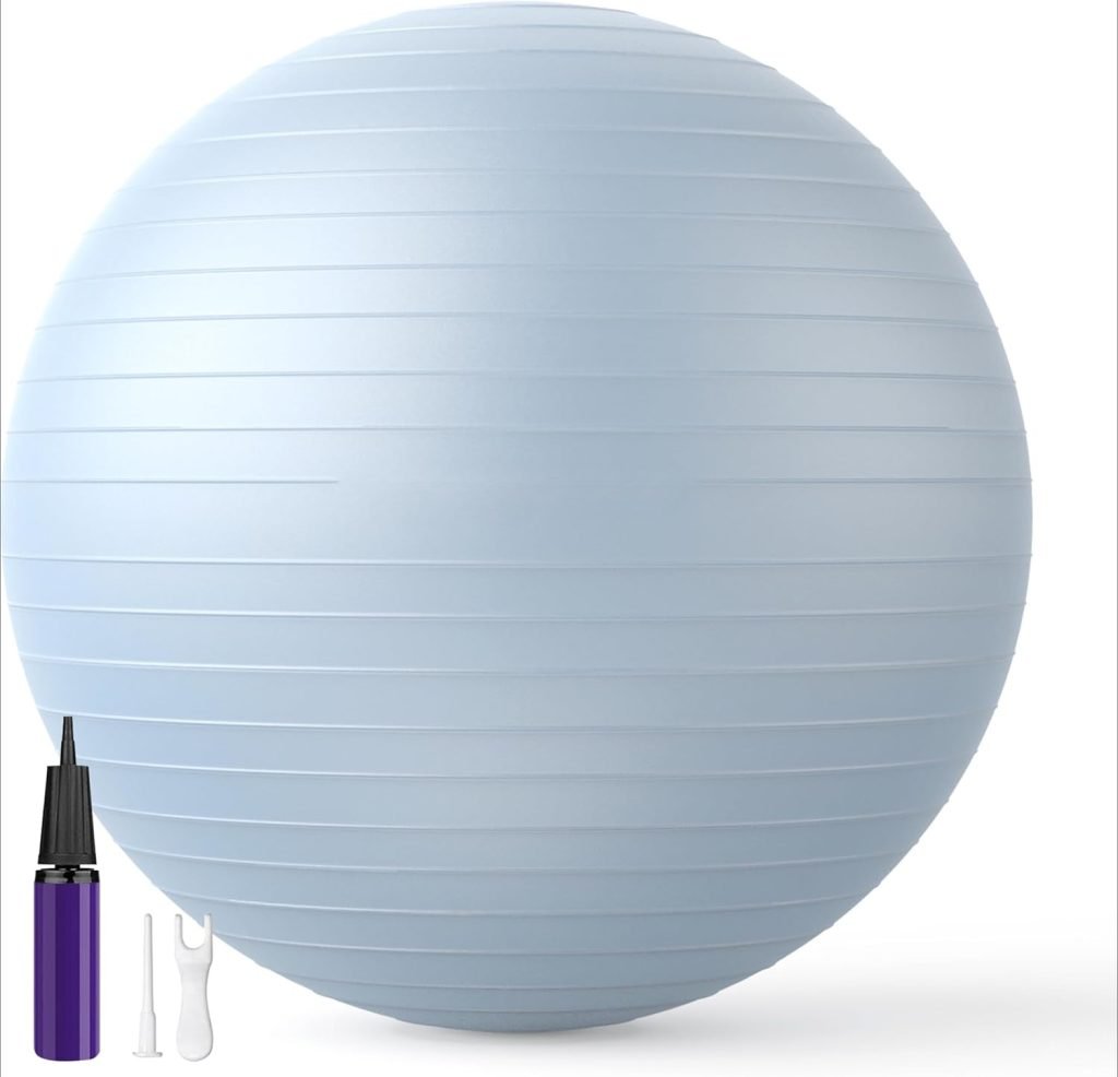 Extra Thick Exercise Ball Yoga Ball for Workout Pregnancy Stability ...